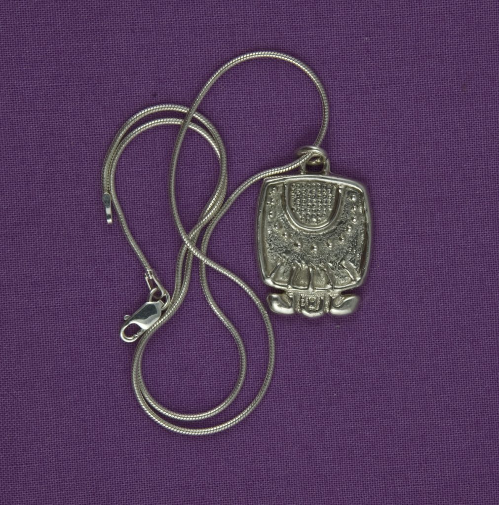 Sterling Silver Imix daysign pendant Relief style | Maya Calendar Arts